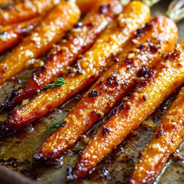 Maple Miso Roasted Carrots - FunCraftyKitchen