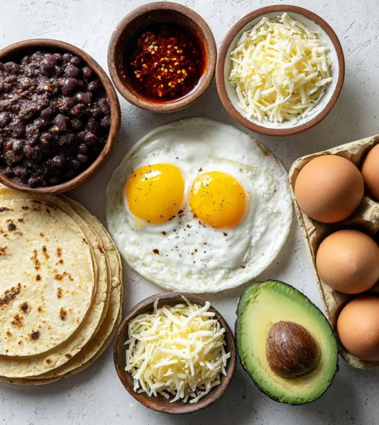 Chili Oil Fried Egg Breakfast Tostadas - FunCraftyKitchen